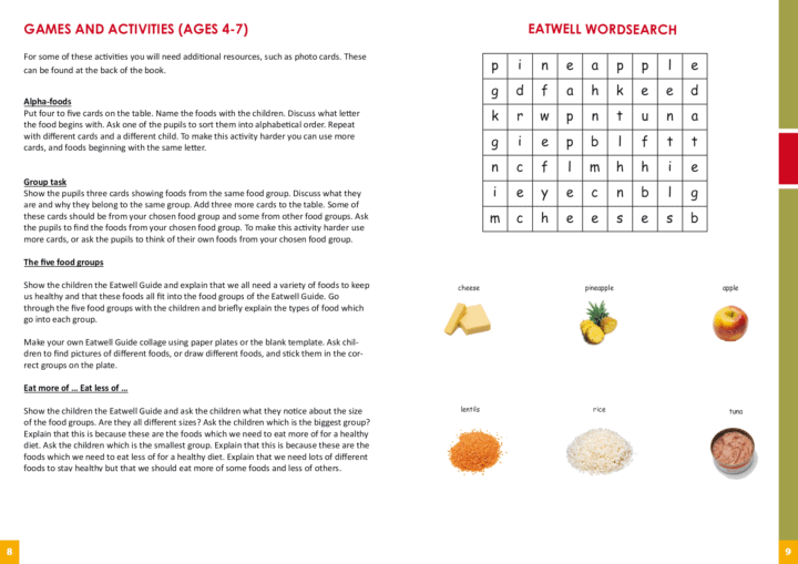 Food and Health Activity Book – Purely Nutrition